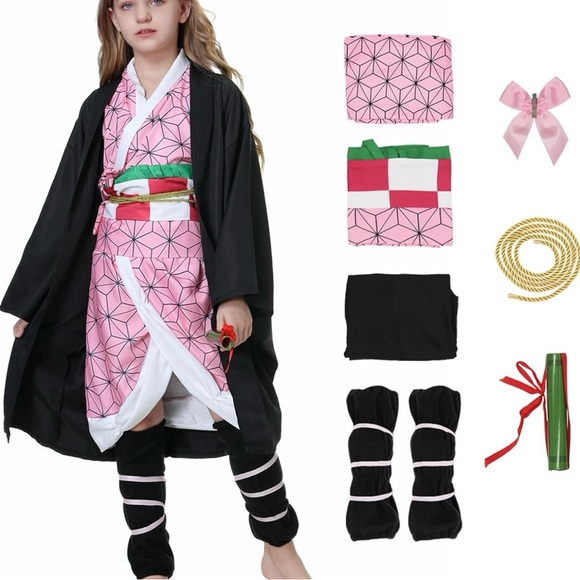 Costumes | Nezuko Kamado Kimetsu No Yaiba Demon Slayer Japanese Anime ...